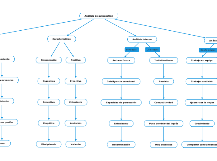Análisis de autogestión - Mind Map